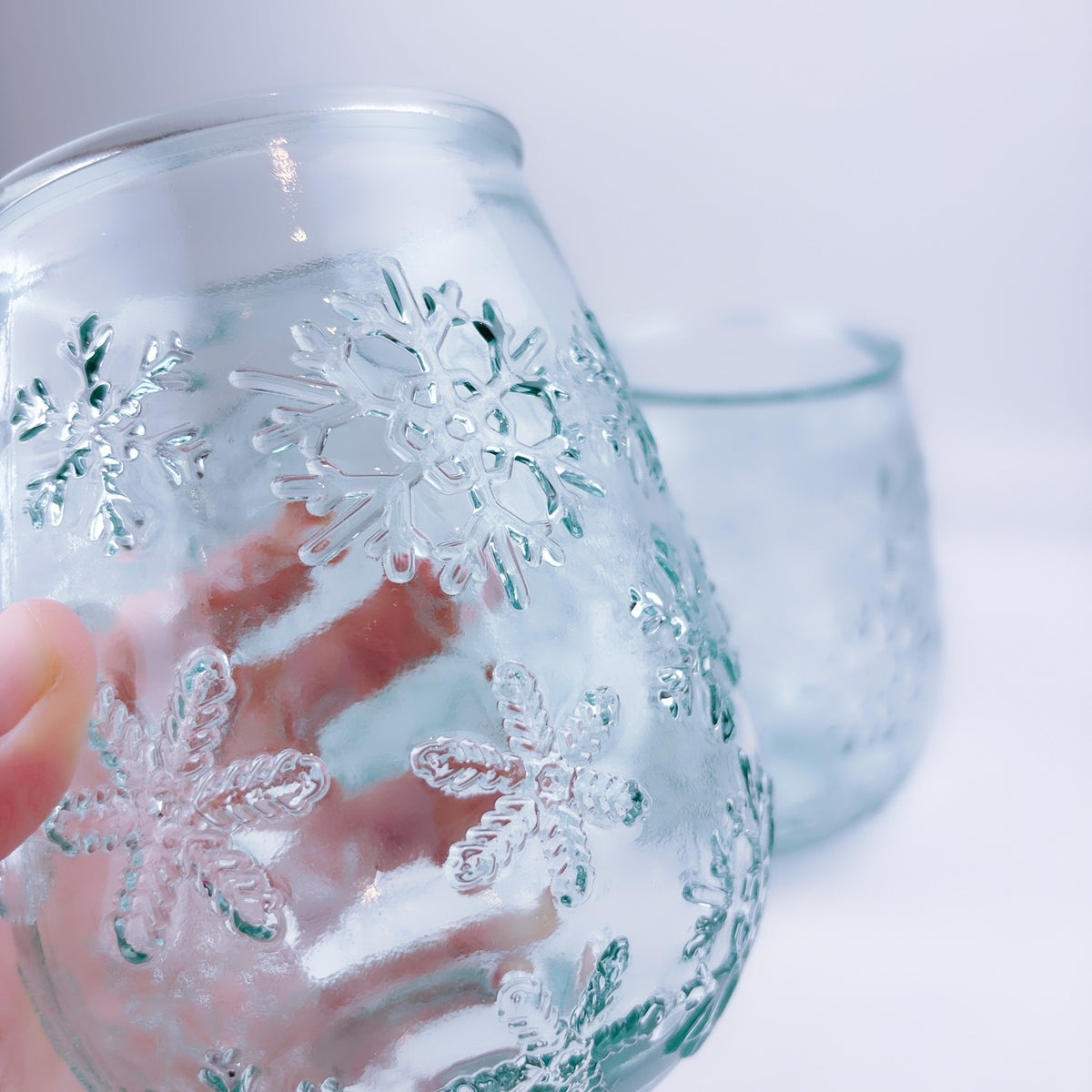 Authentic San Miguel Drinking Glasses 100% Recycled Glass Snow Flakes ...