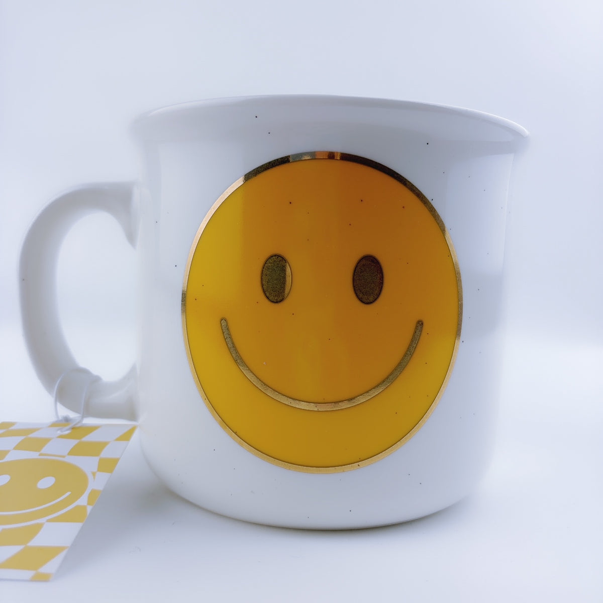 WANDERING MOON Smiley Face Ceramic Coffee Mug Tea Cup 22 oz - Yellow ...