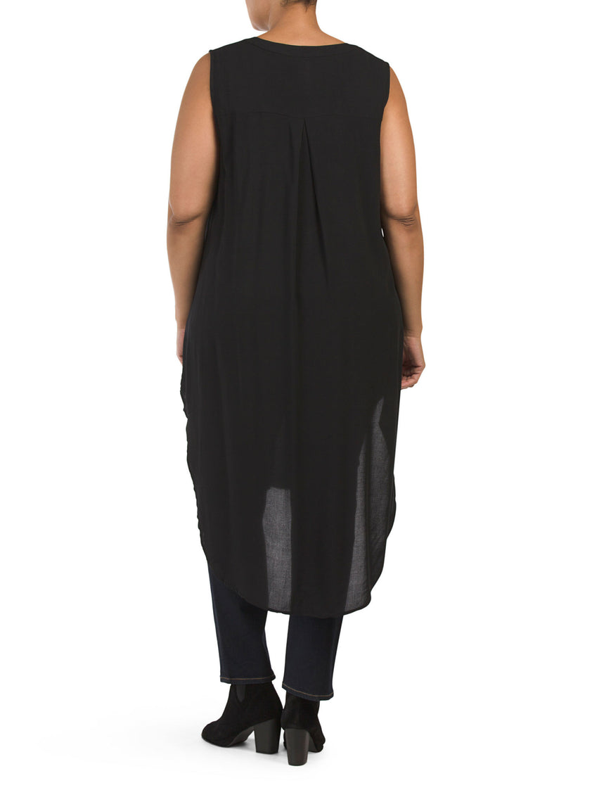 CUPIO Plus Sleeveless Split Neck Tunic – Pit-a-Pats.com