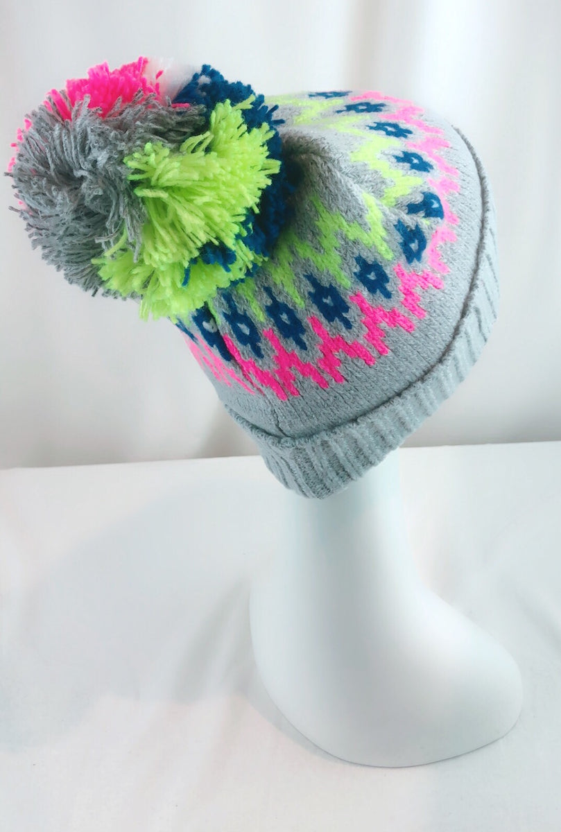 AEROPOSTALE NEON FAIR ISLE BEANIE HAT – Pit-a-Pats.com