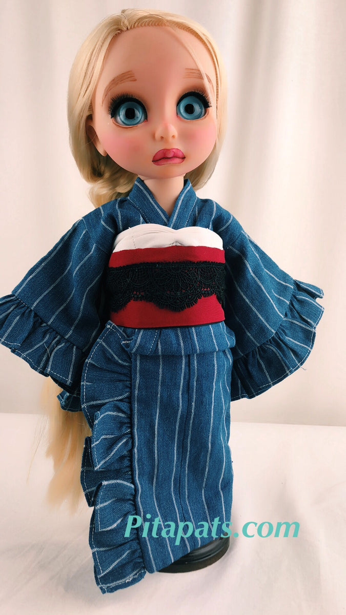 Custom Animator Doll Rapunzel in Pretty Kimono and Hat – Pit-a-Pats.com
