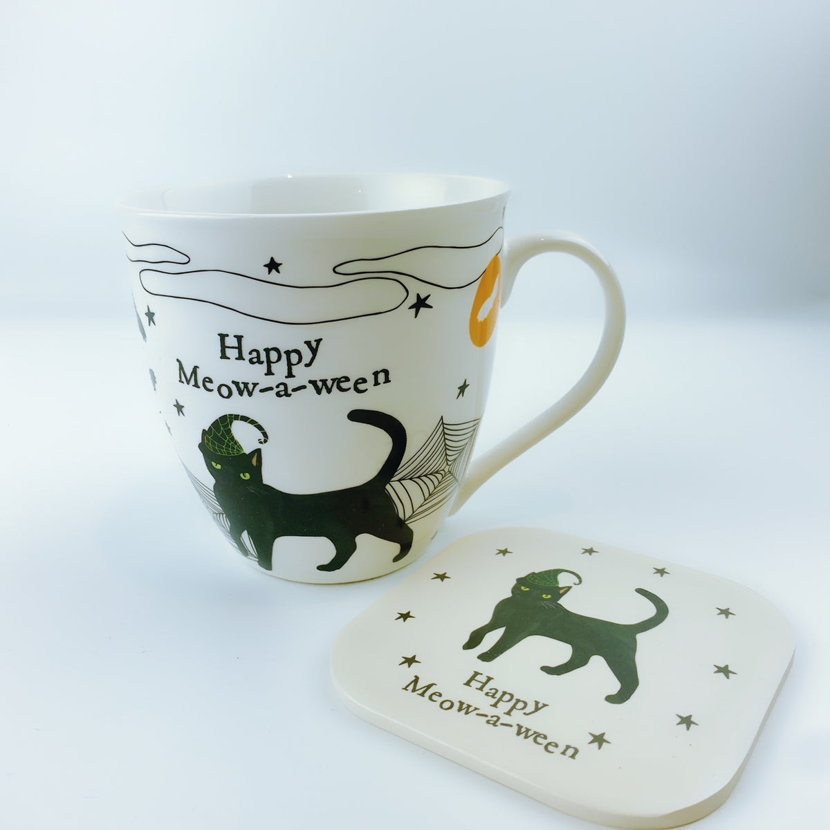Milly Green British Design happy meow-a-ween Halloween Cat Coffee Mug ...