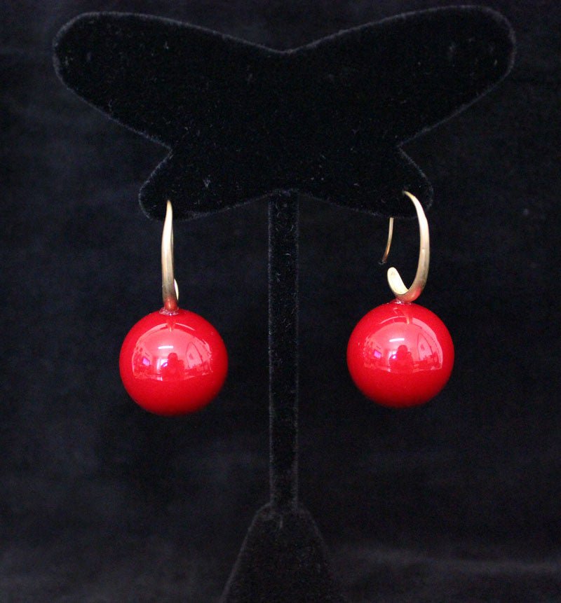 Big Cherry Ball Earring – Pit-a-Pats.com
