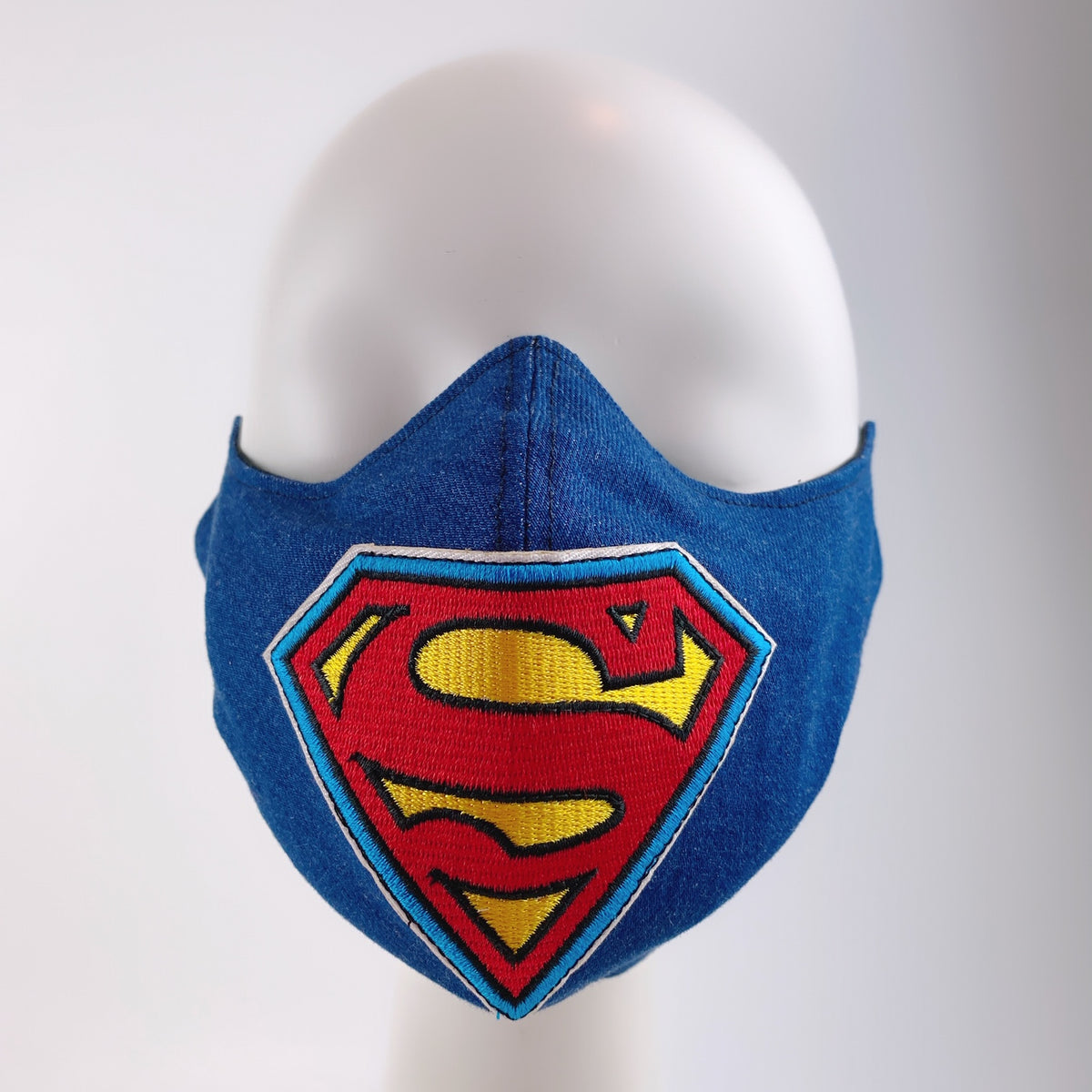 Mask 4 Protect Face Mask Superman Insignia Denim – Pit-a-Pats.com