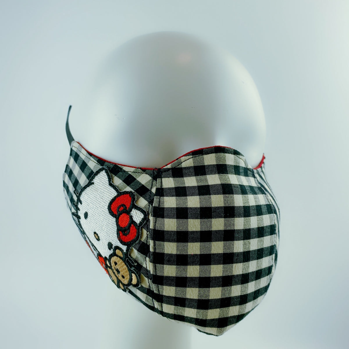 Face Mask 4 Protect Sanrio Hello Kitty with Daisy Flower on Black & Wh ...