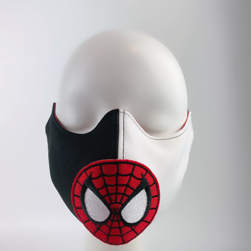 Mask 4 Protect Face Mask Spider Man Contrast Black & White – Pit-a-Pats.com
