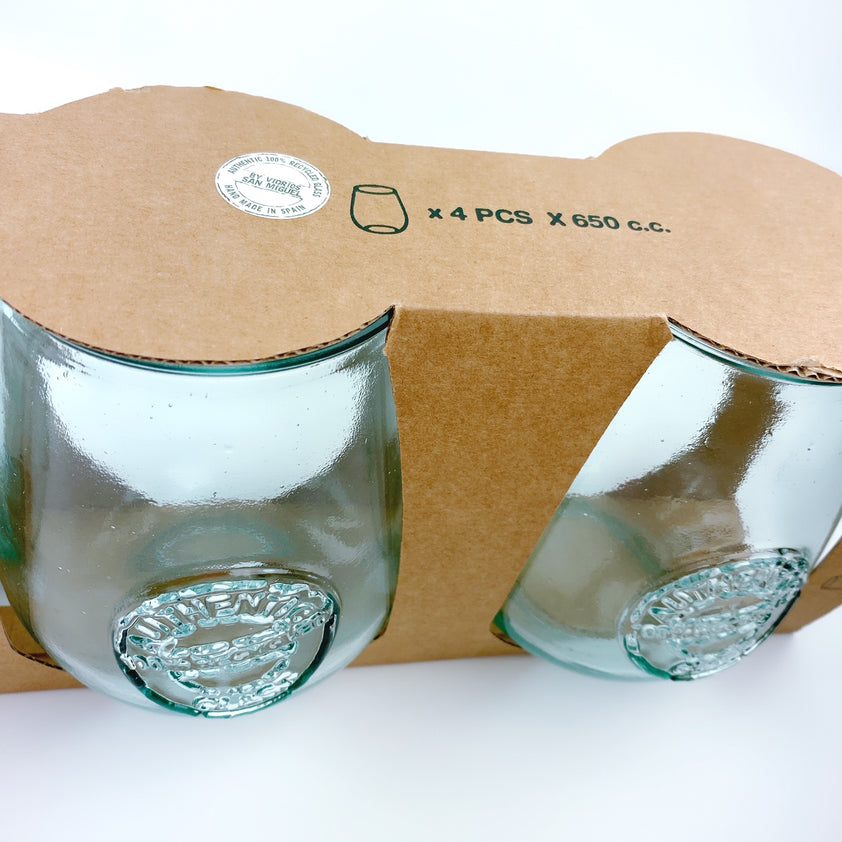 Authentic San Miguel Drinking Glasses 100% Recycled Glass - Set of 4 ...