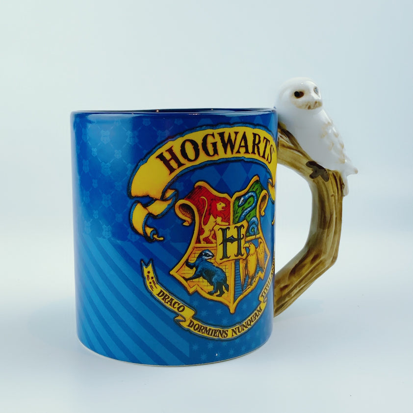 Harry Potter Hogwarts Crest Ceramic Mug with Hedwig Sculpted Handle 20 ...