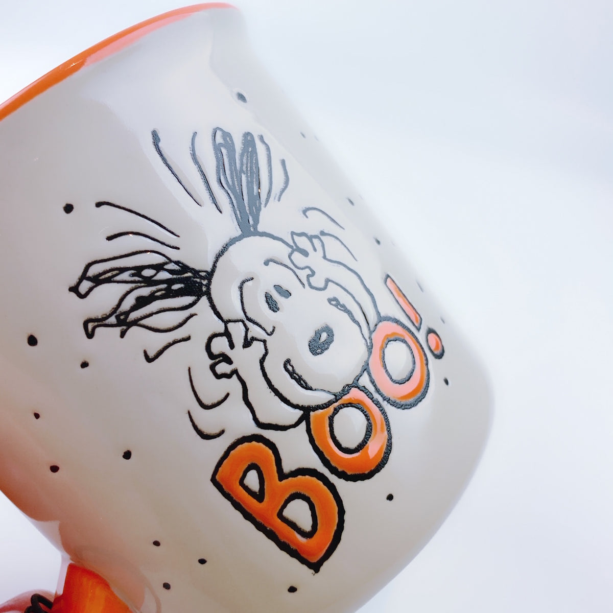Peanuts Snoopy Freaking Out 'Boo' Large Mug 21 oz Orange – Pit-a-Pats.com