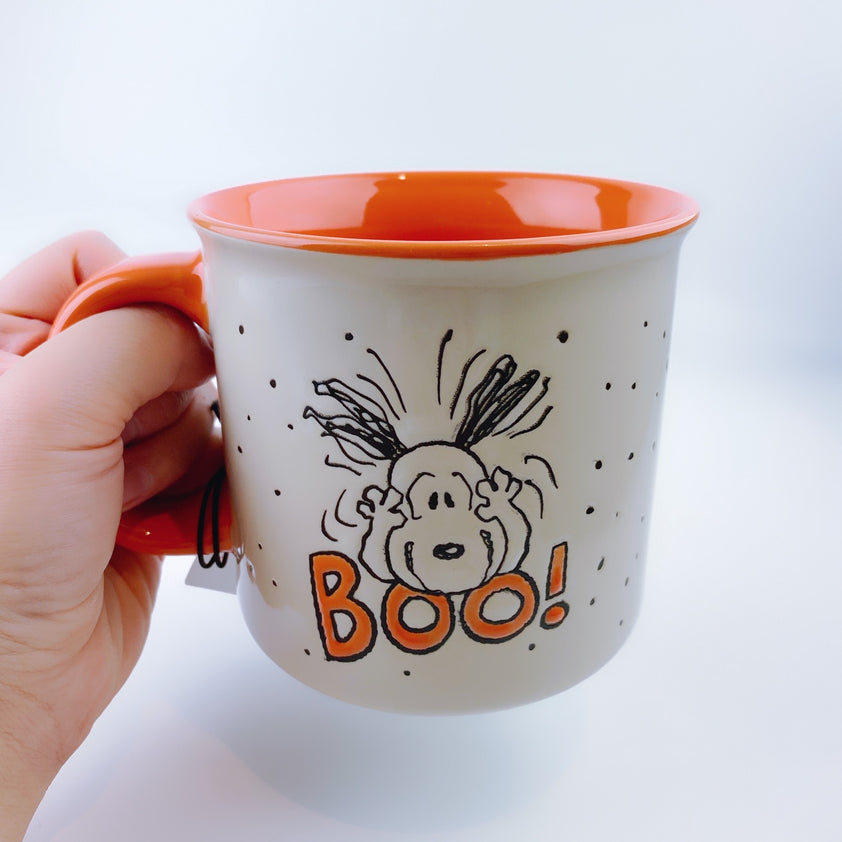 Peanuts Snoopy Freaking Out 'Boo' Large Mug 21 oz Orange – Pit-a-Pats.com