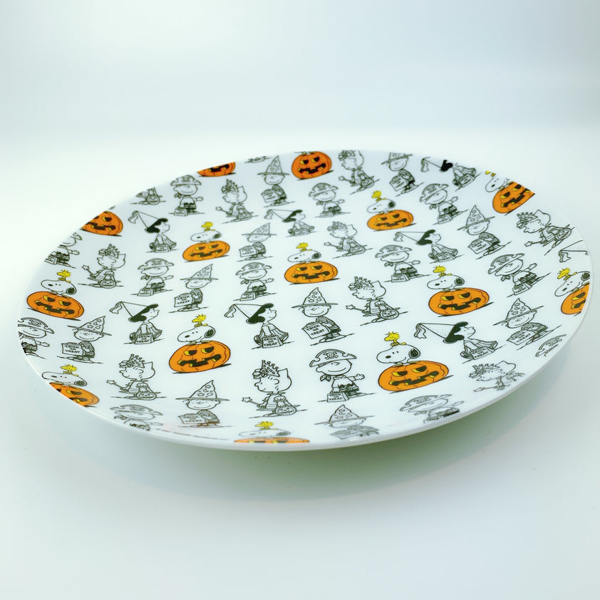 Peanuts Charlie Brown & Friends & Snoopy Great Pumpkin Halloween Plate ...